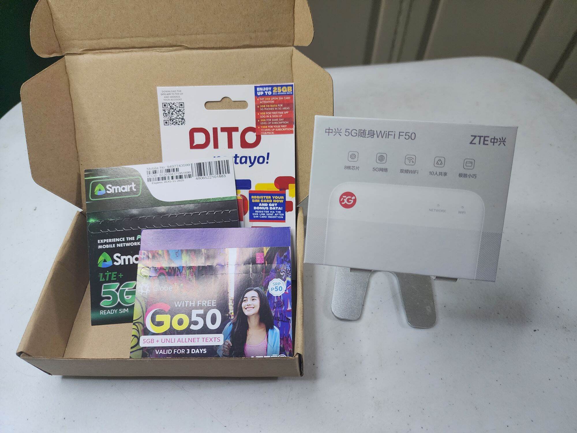 ZTE F50 4G/5G POCKET WIFI( BRAND NEW ) with free simcard | Lazada PH