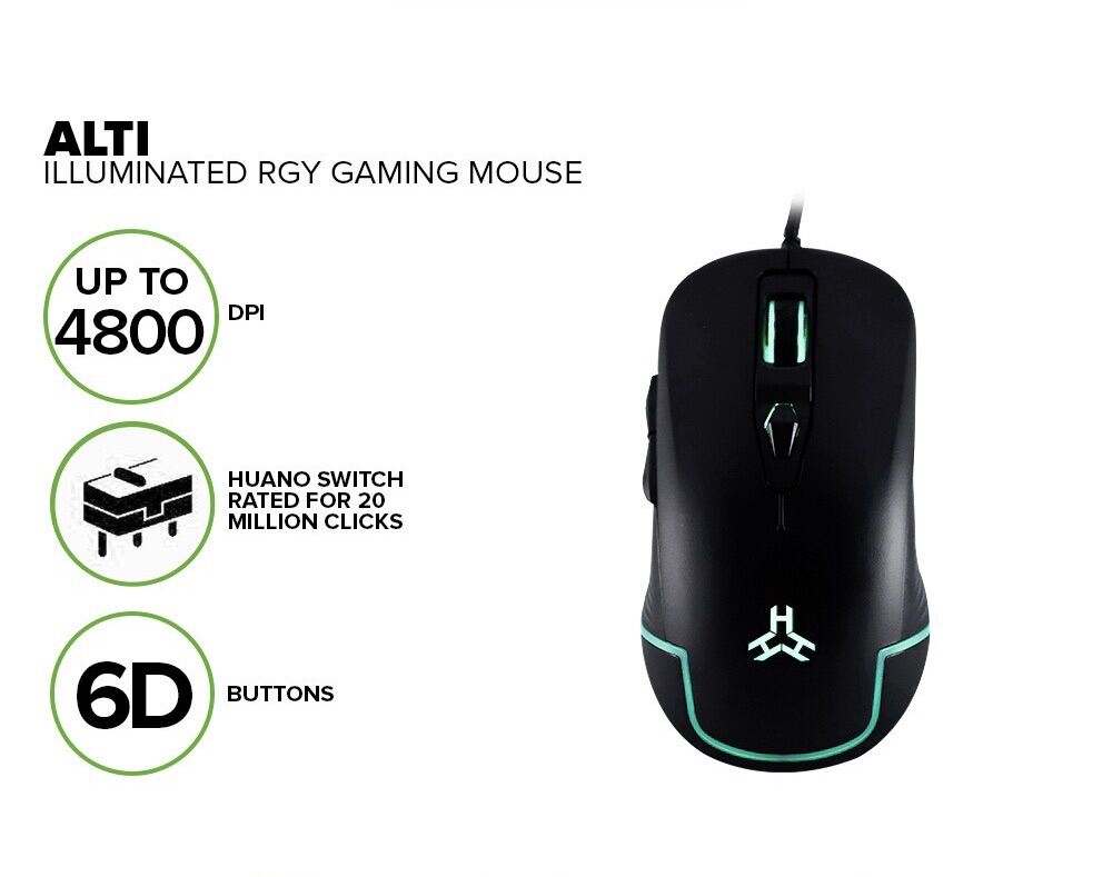 Rakk Alti Illuminated Gaming Mouse, 2400 DPI, Best Seller for iCafe ...