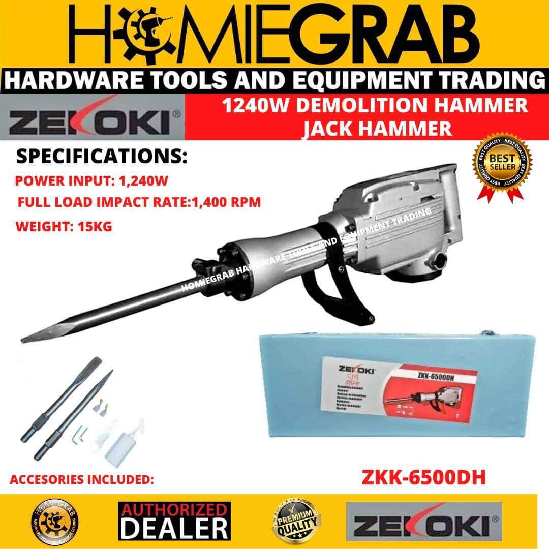 ZEKOKI 1240W DEMOLITION HAMMER / JACK HAMMER‼️ZKK-6500DH‼️ | Lazada PH