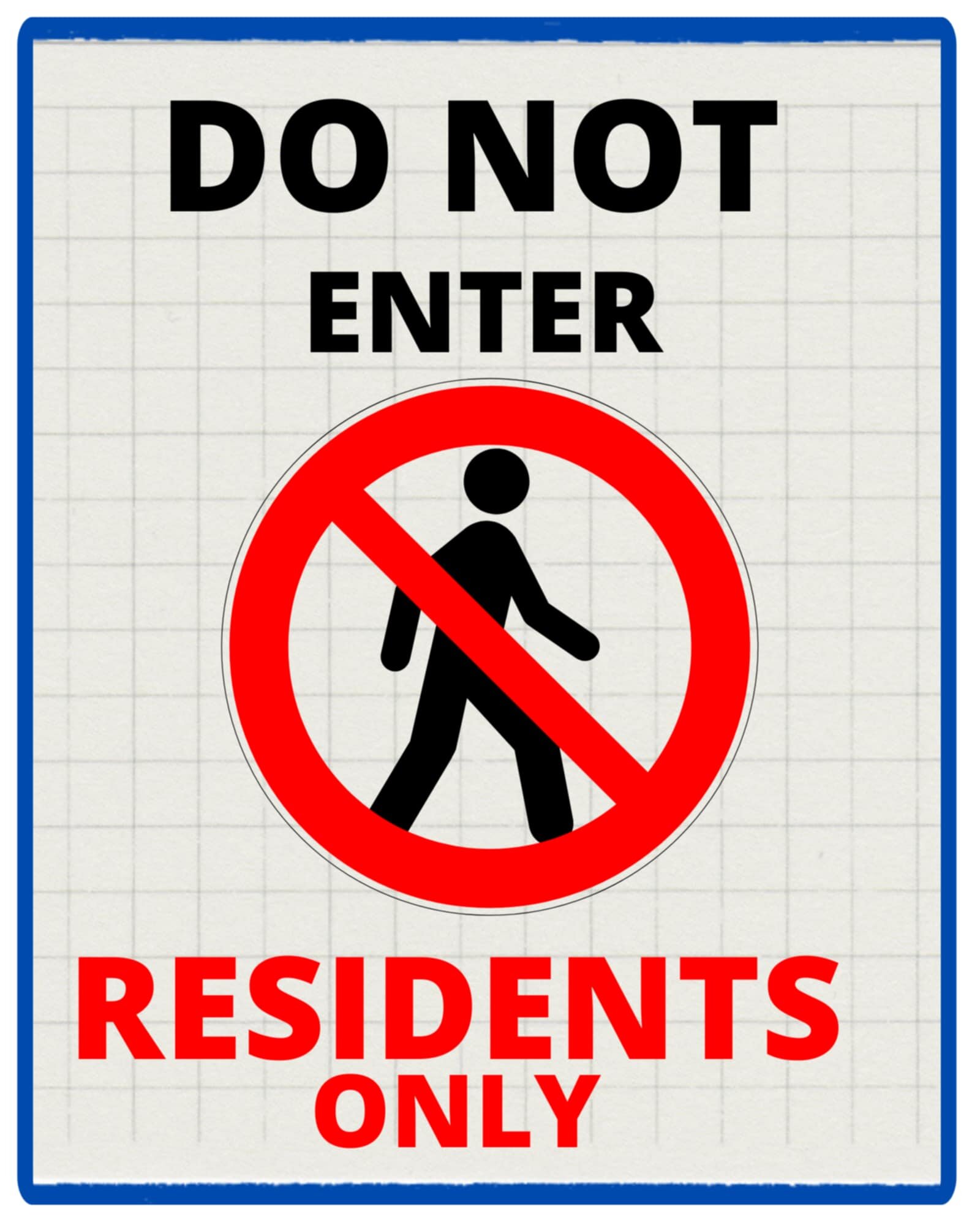 Do Not Enter Residents Only Signage A4 Size Laminated | Lazada PH