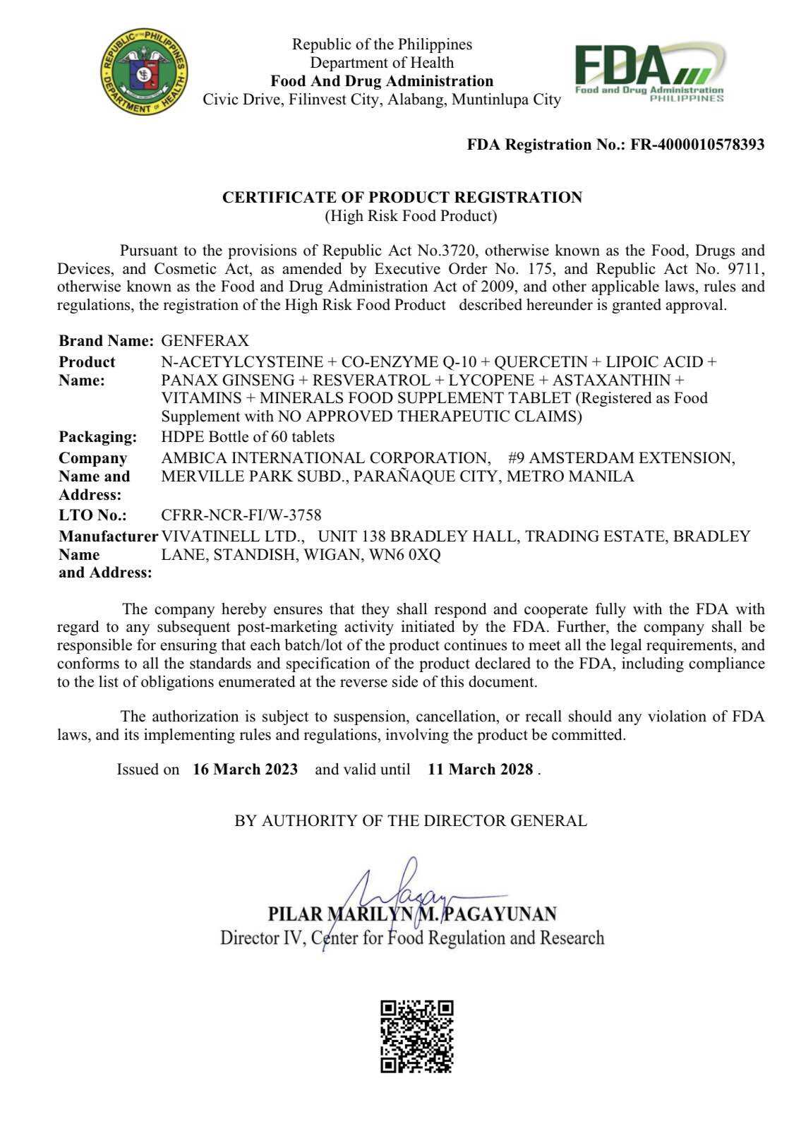 AUTHENTIC Genferax Male Infertility Supplement | Lazada PH