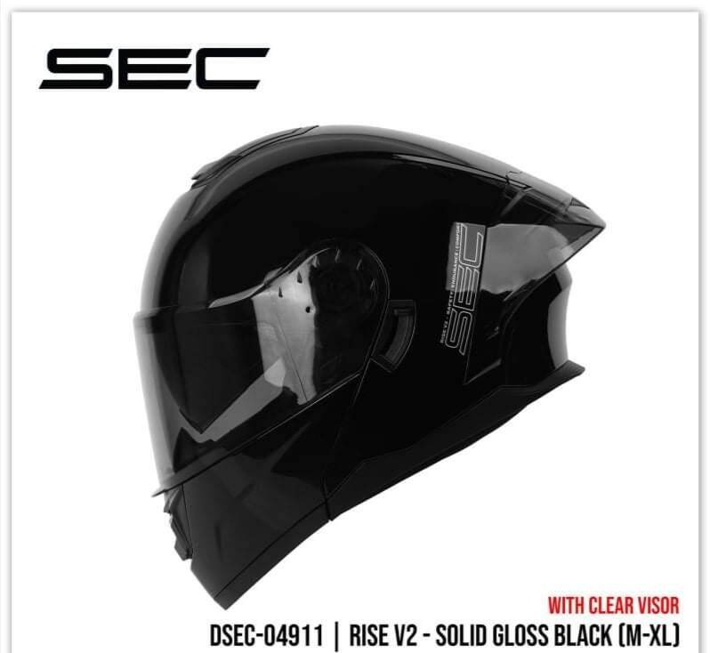 SEC Rise V2 Modular Dual Visor Helmet + FREE Extra Clear Visor | Lazada PH