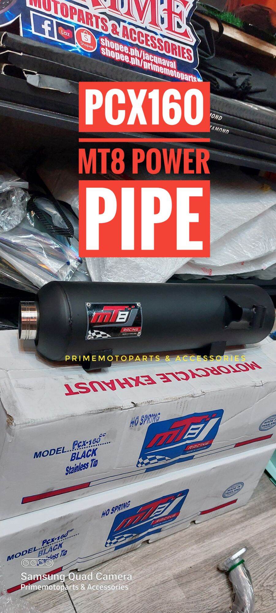 MT8 pipe for Honda Click 160 / PCX 160 / PCX160 MT8 power pipe (Made in ...