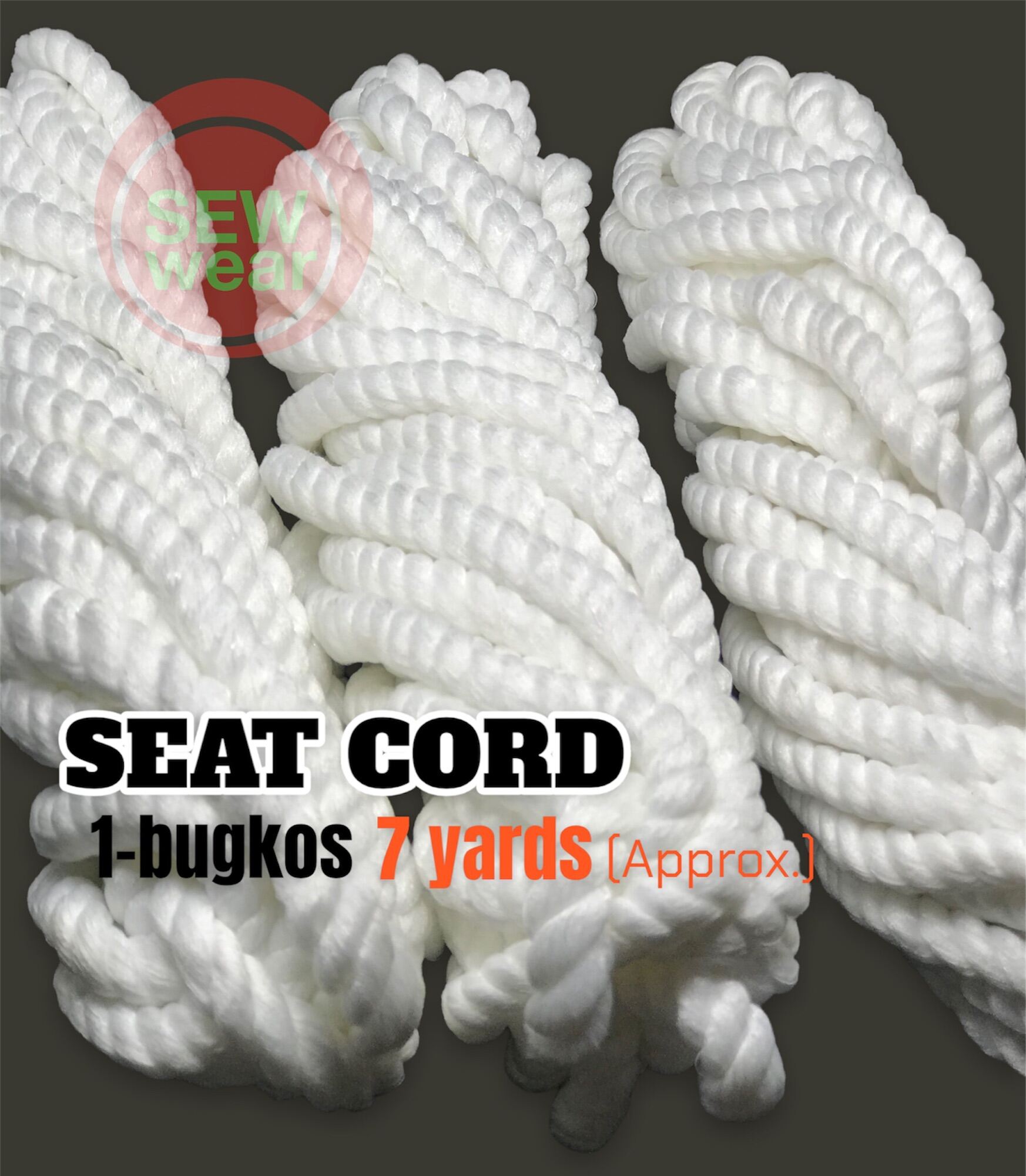 [1-bugkos] Seat Cord Soft 8mm diameter * around 7 yrds. per Bugkos ...