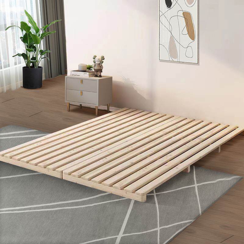 Solid Wood Ins Tatami Bed Frame Minimalist Headless Bed Waist ...