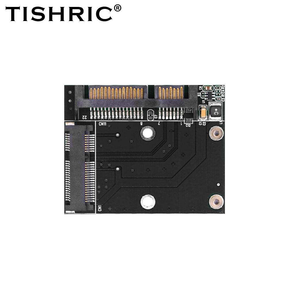 TISHRIC M.2 MSATA SSD To 2.5 SATA Adapter M2 Mini PCI SSD Converter ...