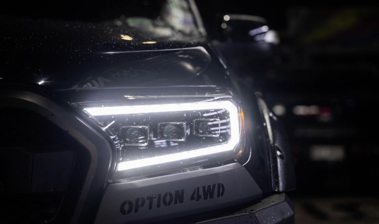 VLAND Ford Ranger & Everest Tri-LED Matrix Projector Headlights Fit in ...