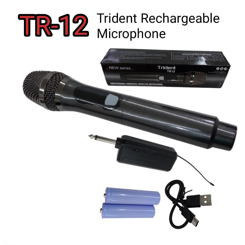 Trident Tr-12 Rechargeable Wireless Microphone | Lazada PH