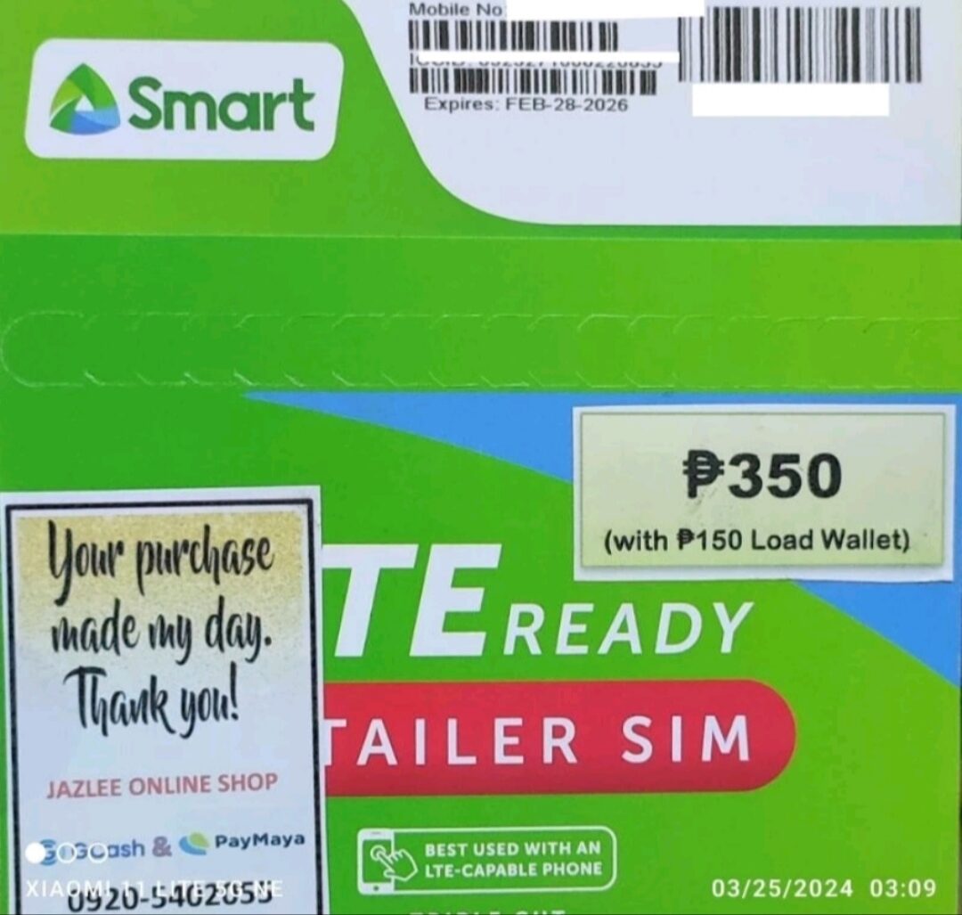 SMART RETAILER TRADITIONAL SIM with Preloaded P150 load wallet | Lazada PH