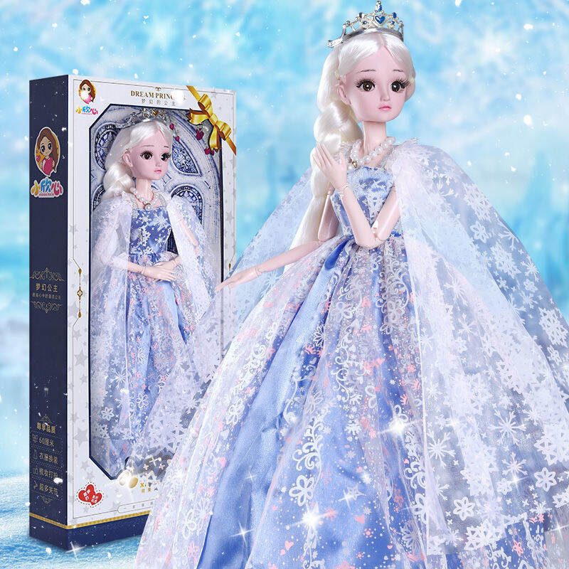 Princess Elsa Gift Box Elsa Beautiful Princess Doll Tongle Doll Girl's ...