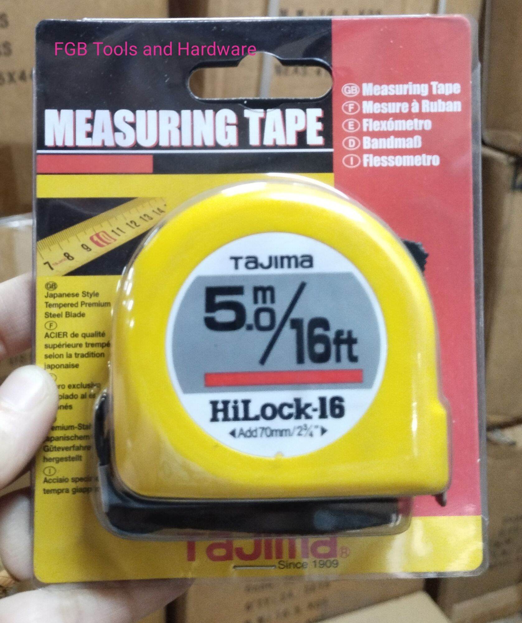 TAJIMA TOOLS Japan Tajima HI-LOCK steel tape measure 3mt/10' 5mt/16' | Lazada PH