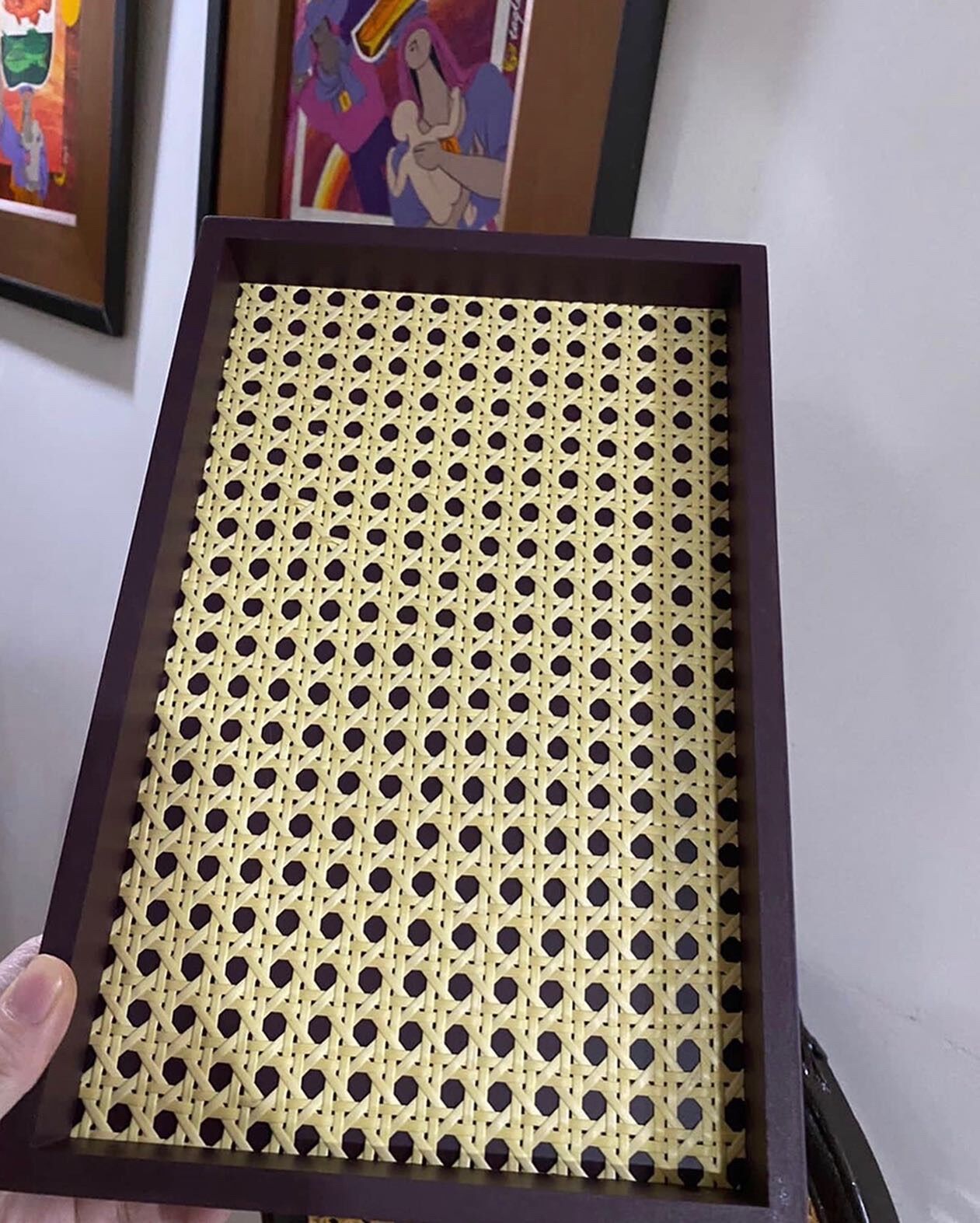 Solihiya Rattan Tray in Plum | Lazada PH