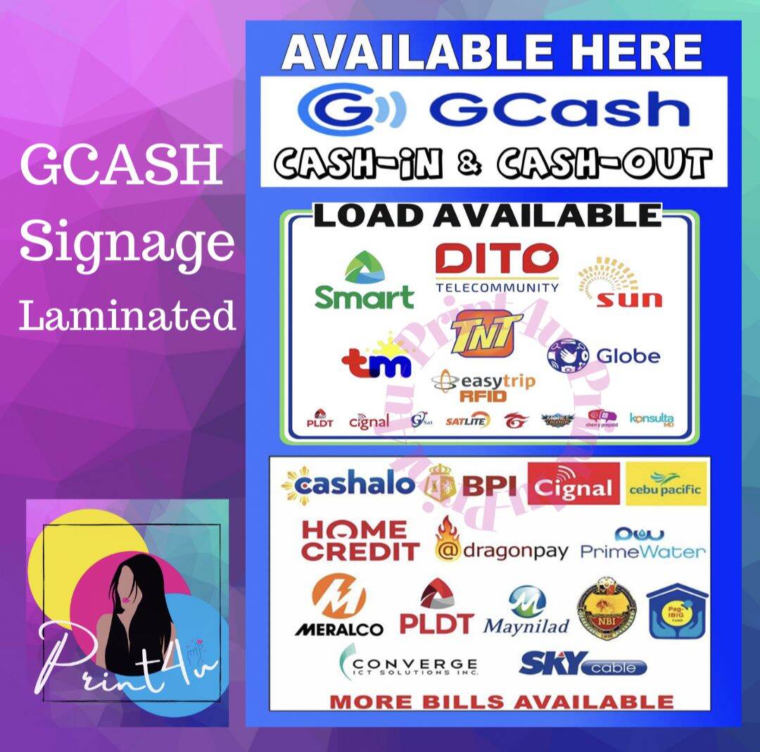 Gcash Signage laminated waterproof