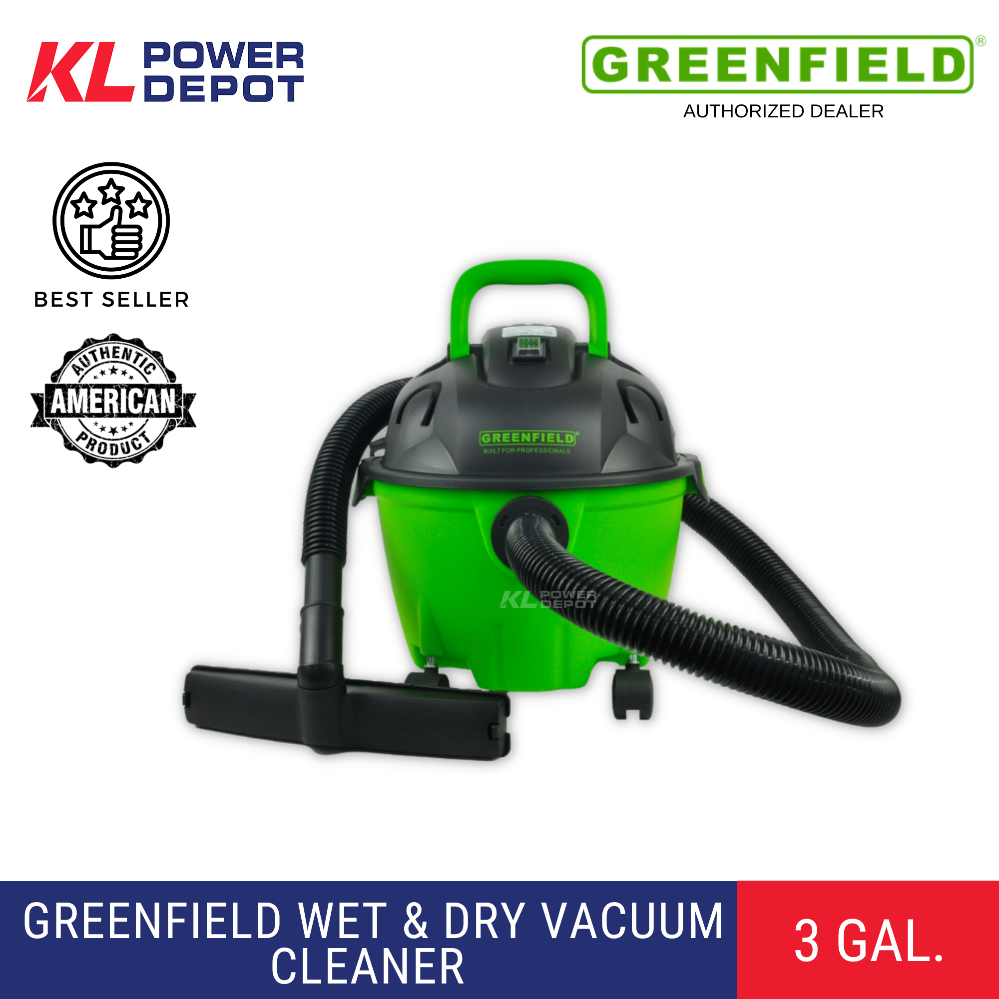 Greenfield Wet & Dry Vacuum Cleaner 3 gal. / 10L | Lazada PH