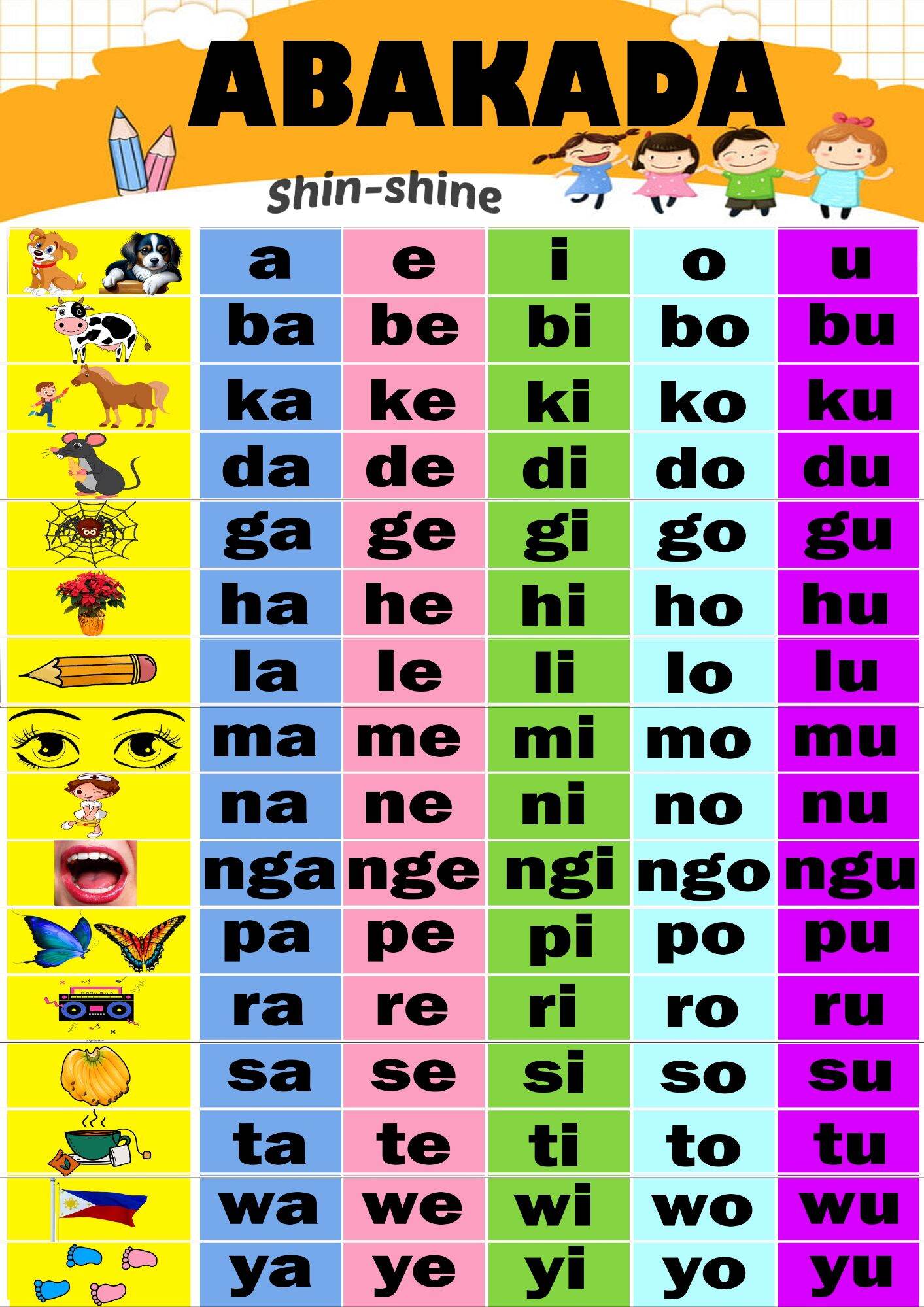 Shop Laminated Educational Chart Abakada with great discounts and ...
