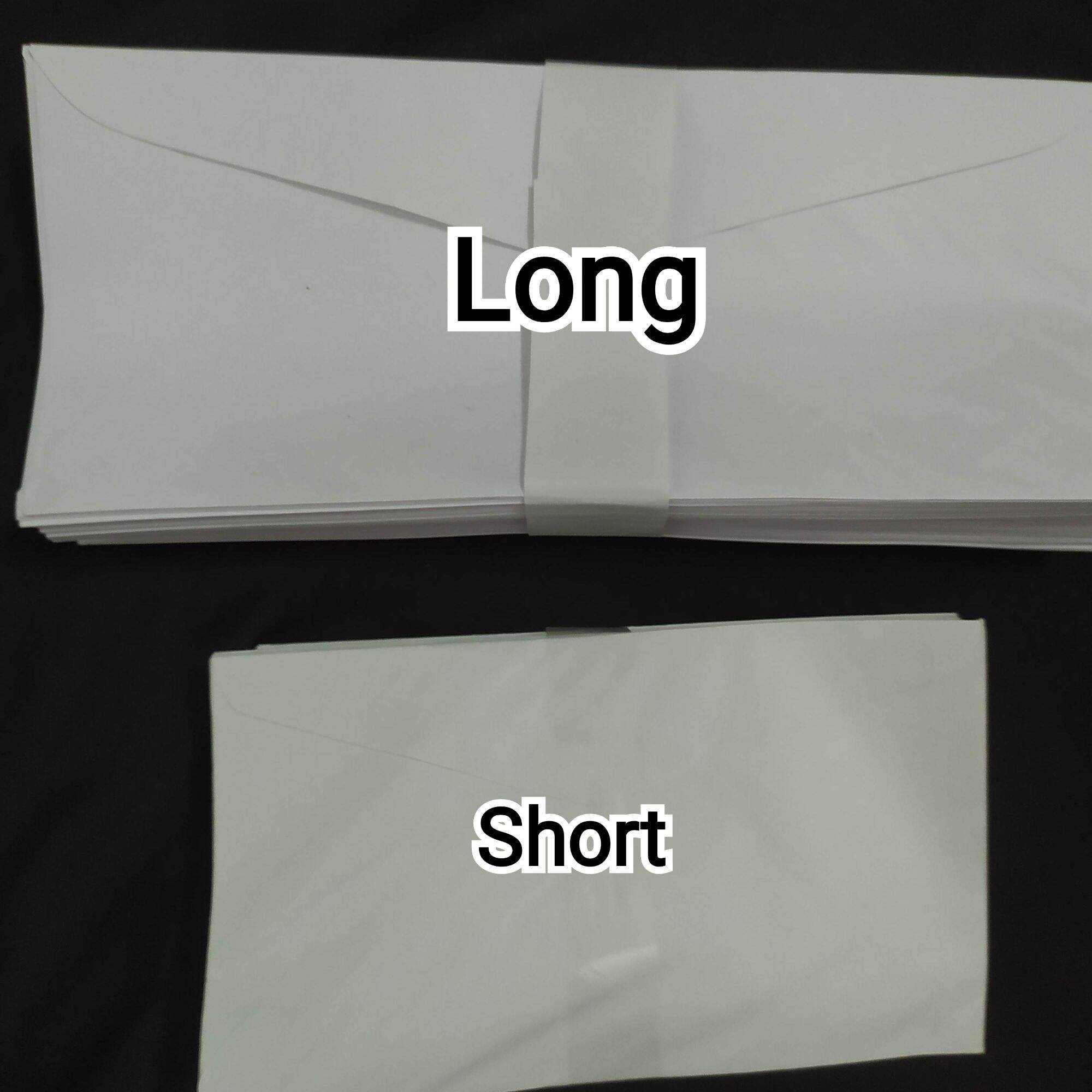 50 pcs. White Envelope Ordinary (Short/Long) | Lazada PH