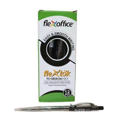 Flexoffice flextok 0.7mm smooth ink pen 12pcs per box ballpen | Lazada PH