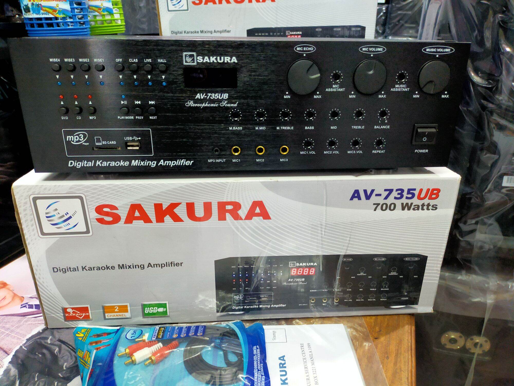 100% ORIGINAL SAKURA AV-735UB 700W x 2 DIGITAL KARAOKE MIXING AMPLIFIER | Lazada PH
