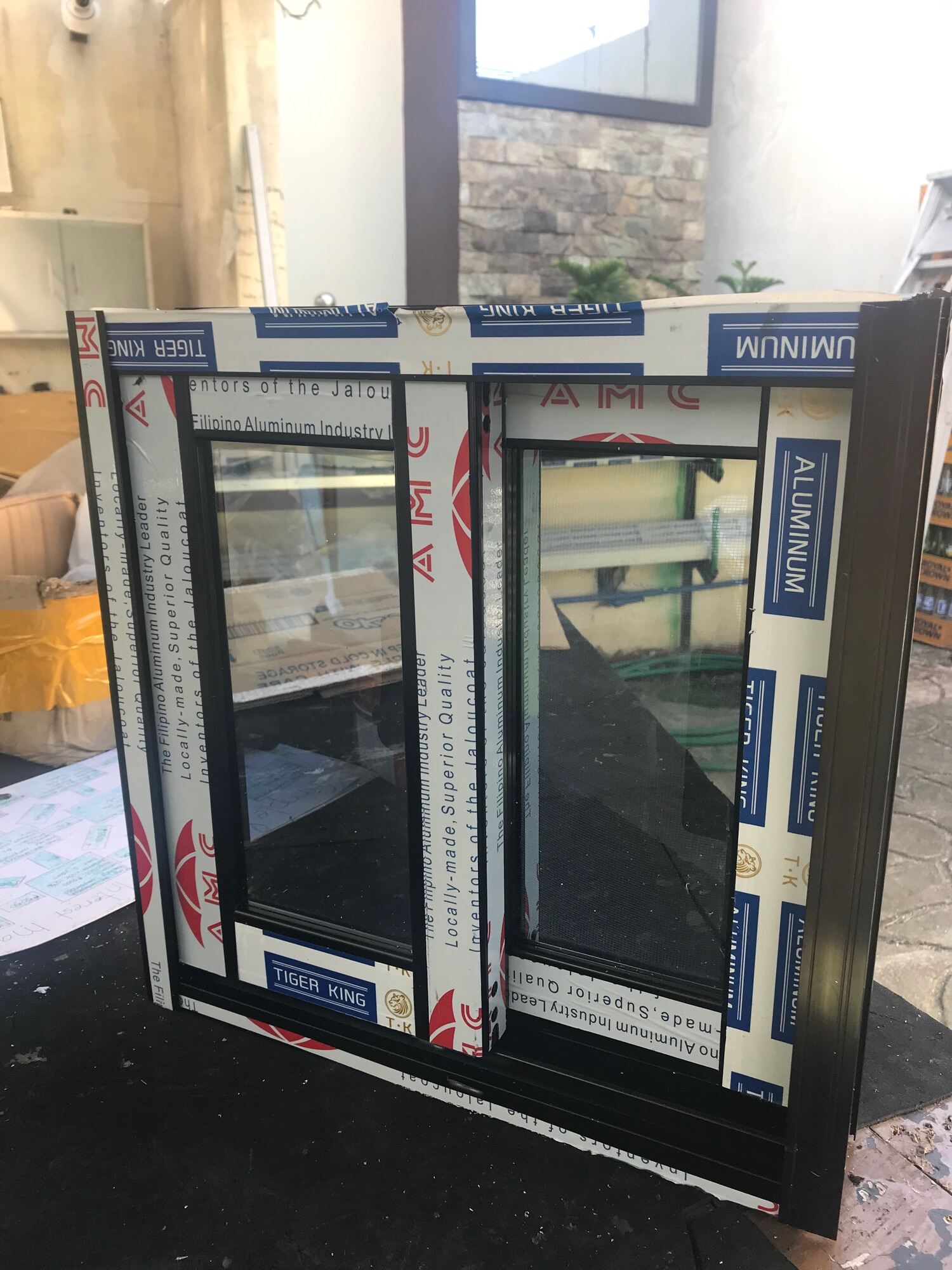 H-45cm X 45cm-W Aluminum sliding window with screen | Lazada PH