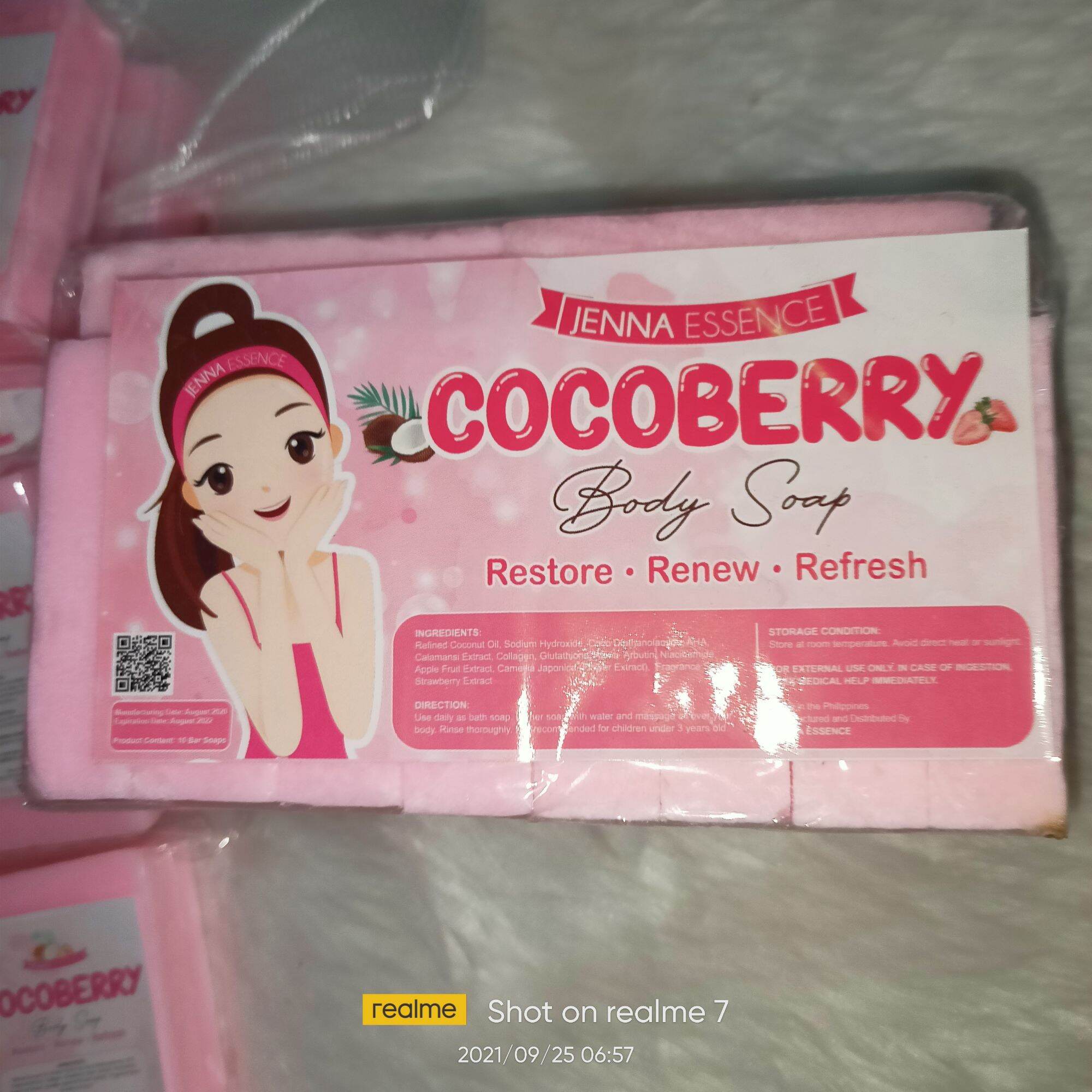 COCOBERRY SOAP 1KL w/ free mesh soap foaming net.