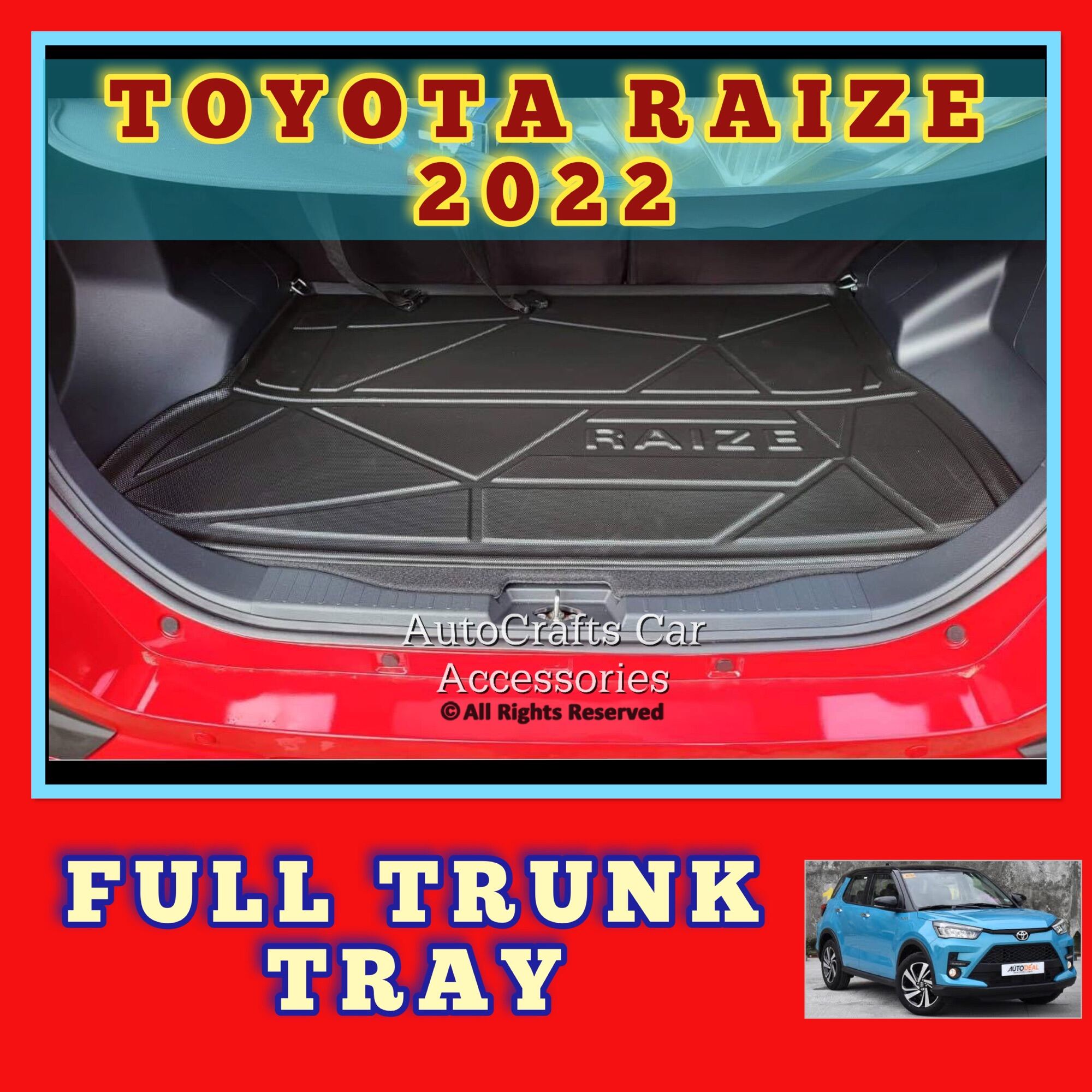 TOYOTA RAIZE 2022 TRUNK CARGO TRAY