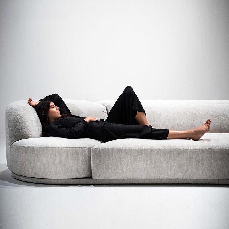 2022 Popular New Rotating Sofa Italian Simple Fabric Combination ...