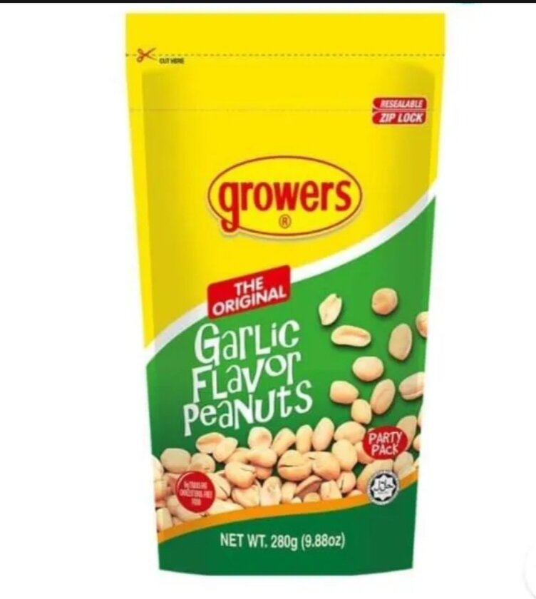 Growers Garlic Flavor Peanuts – 280g | Lazada PH