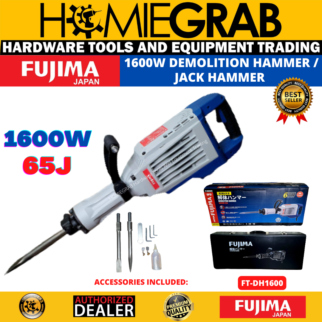 FUJIMA JAPAN 1600W DEMOLITION HAMMER / JACK HAMMER‼️FT-DH1600‼️ | Lazada PH