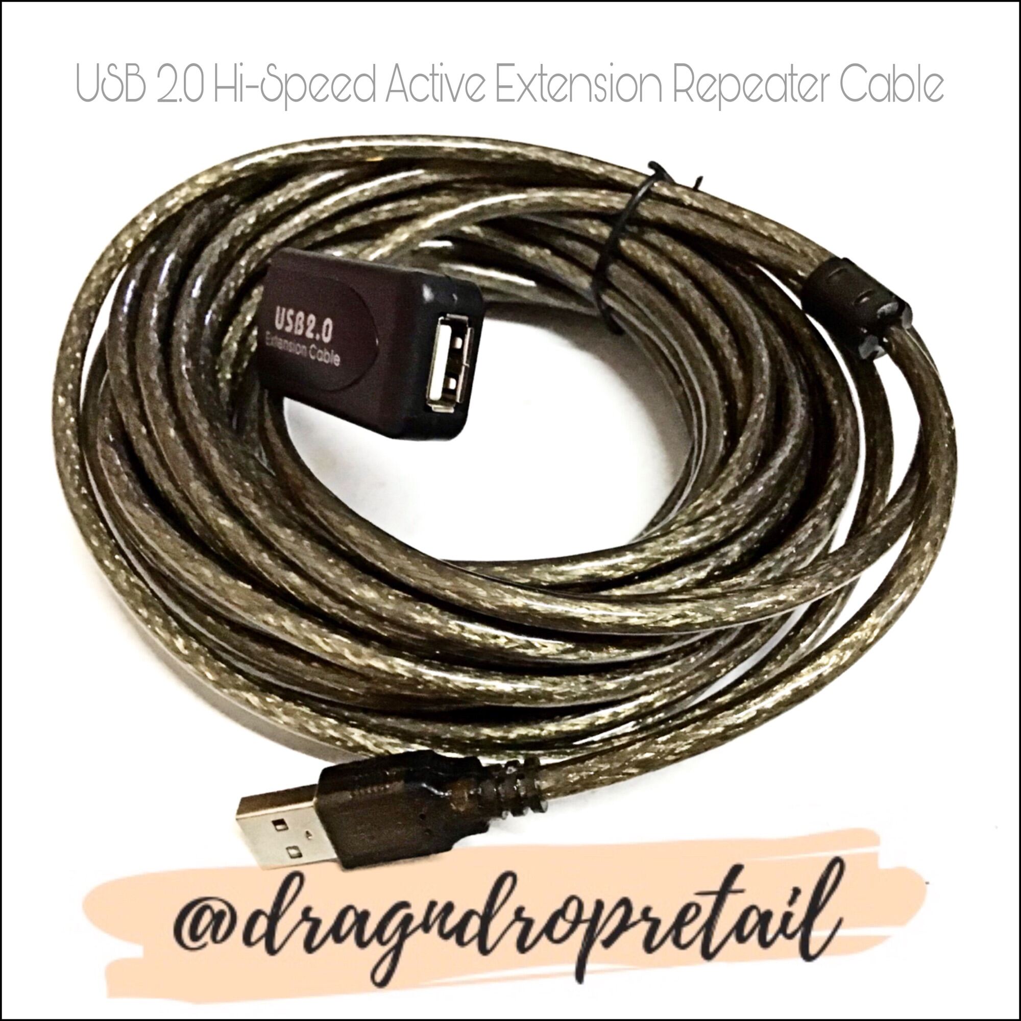 USB 2.0 Hi-Speed Active Extension Repeater Cable for Printer, Keyboard ...