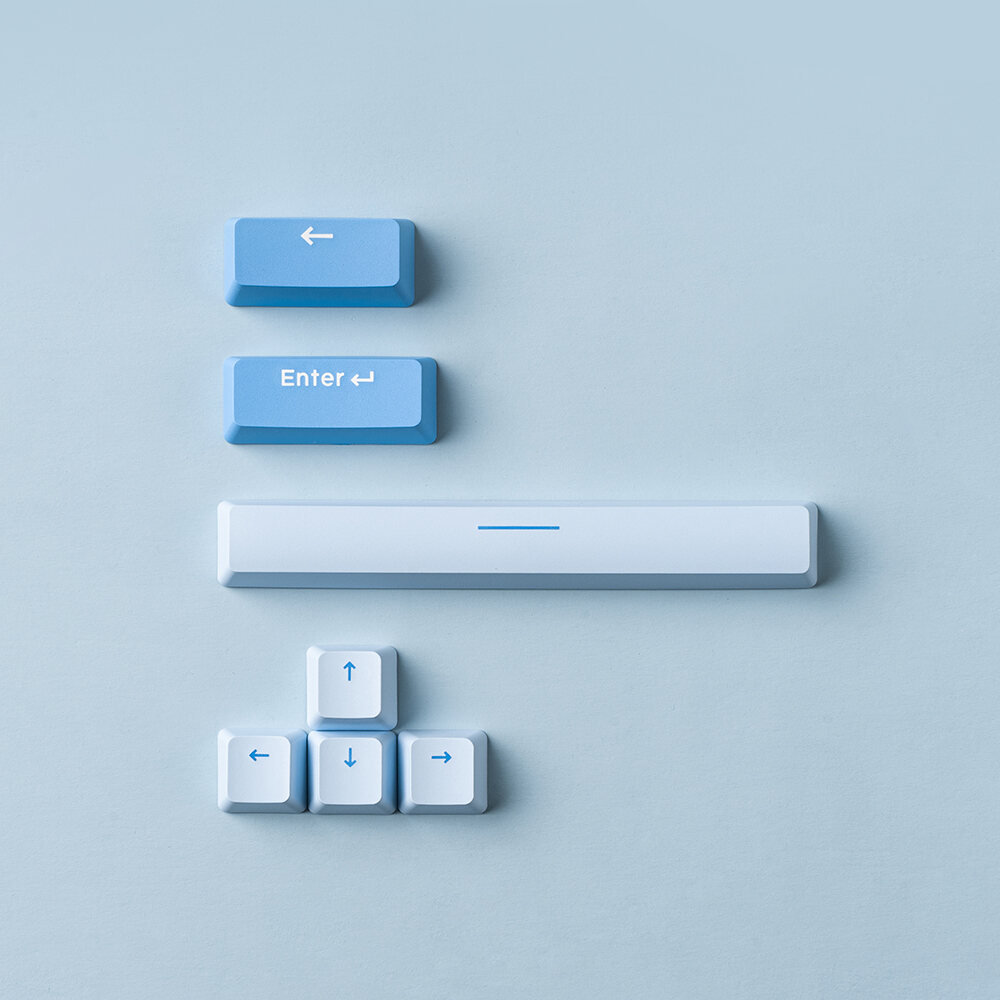 PBT Material Red ESC Enter Key Pink Blue Green 6.25u Space Direction ...