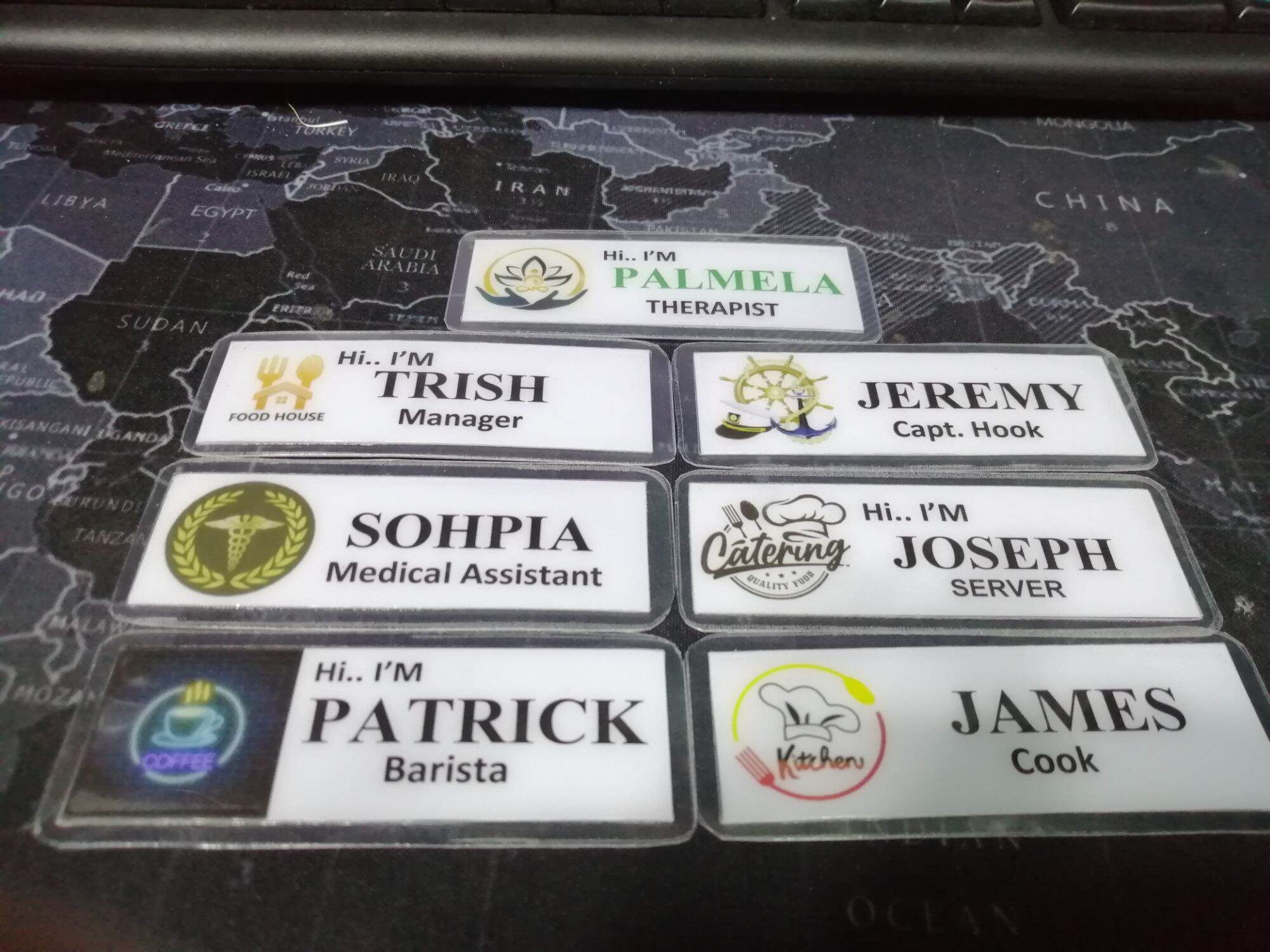 PVC NAME TAG, NAME PLATE WITH PRINT for schools, corporate events ...