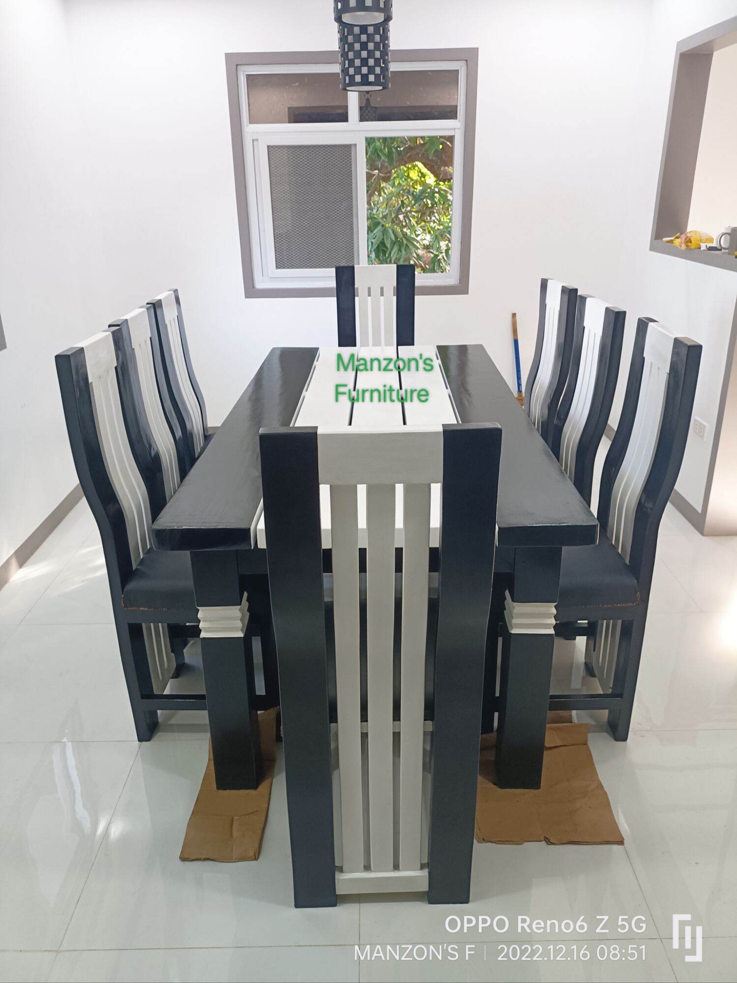 8-seater modern design dining set (gmelina wood) | Lazada PH
