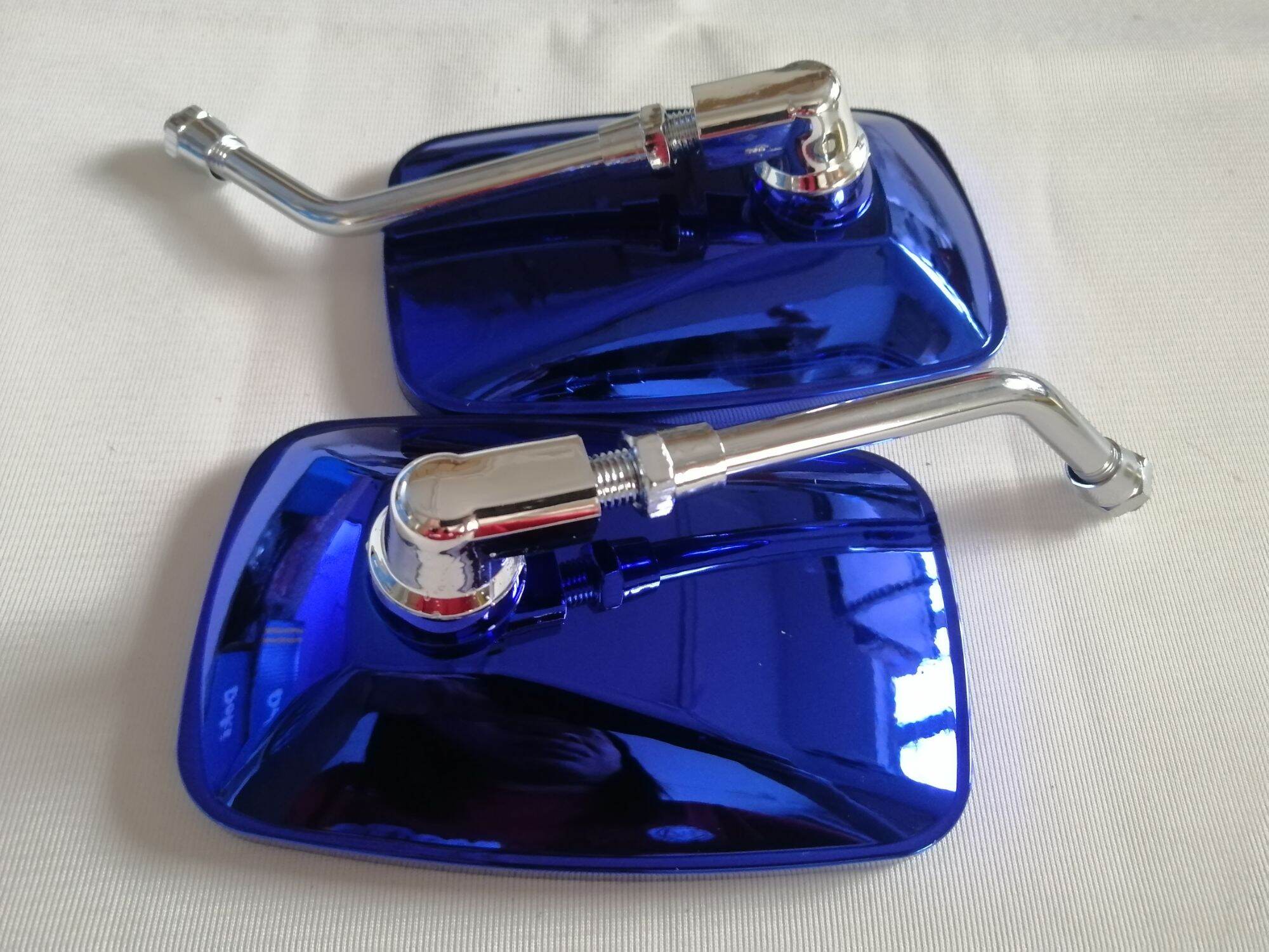 Side mirror square blue color for Motorcycle | Lazada PH