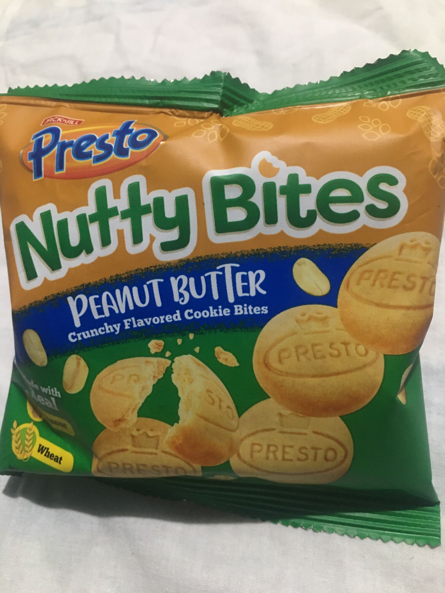 Presto Nutty Bites peanut butter crunchy flavored cookie bites 32g ...