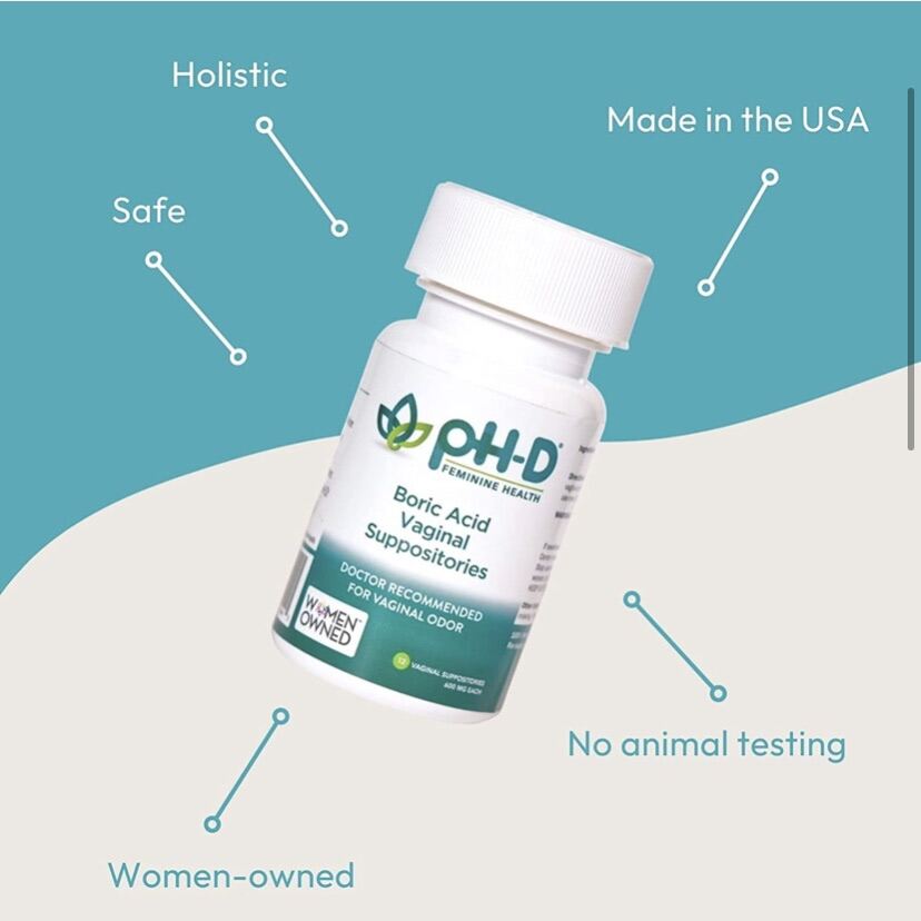 pH-D Feminine Health 36 count EXP Jul 2024 - 600 mg PHD Boric Acid ...