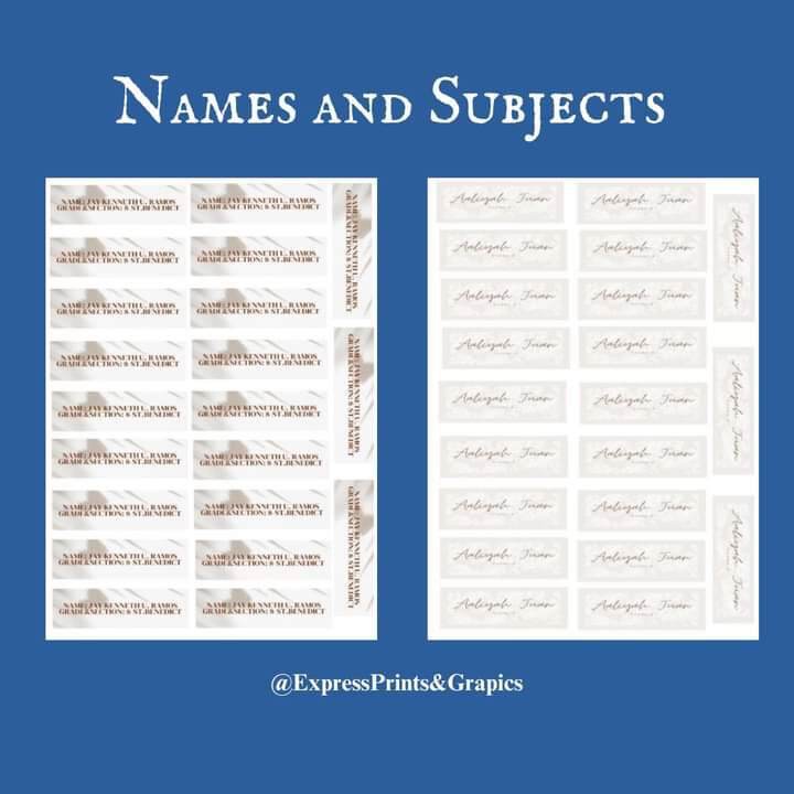 Sticker Paper Names & Subject | Lazada PH