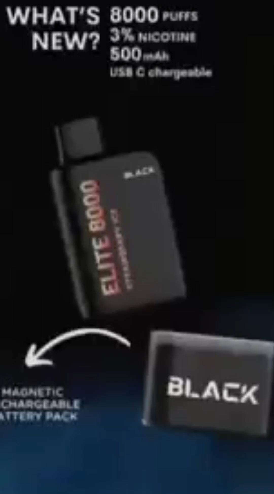 BLACK ELITE 8000 PUFFS(WITH PREFFILLED PODS) | Lazada PH