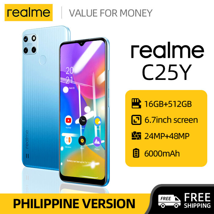 【Free gift】Realme C25Y Cellphone Original Big Sale 2023 Android Smart ...