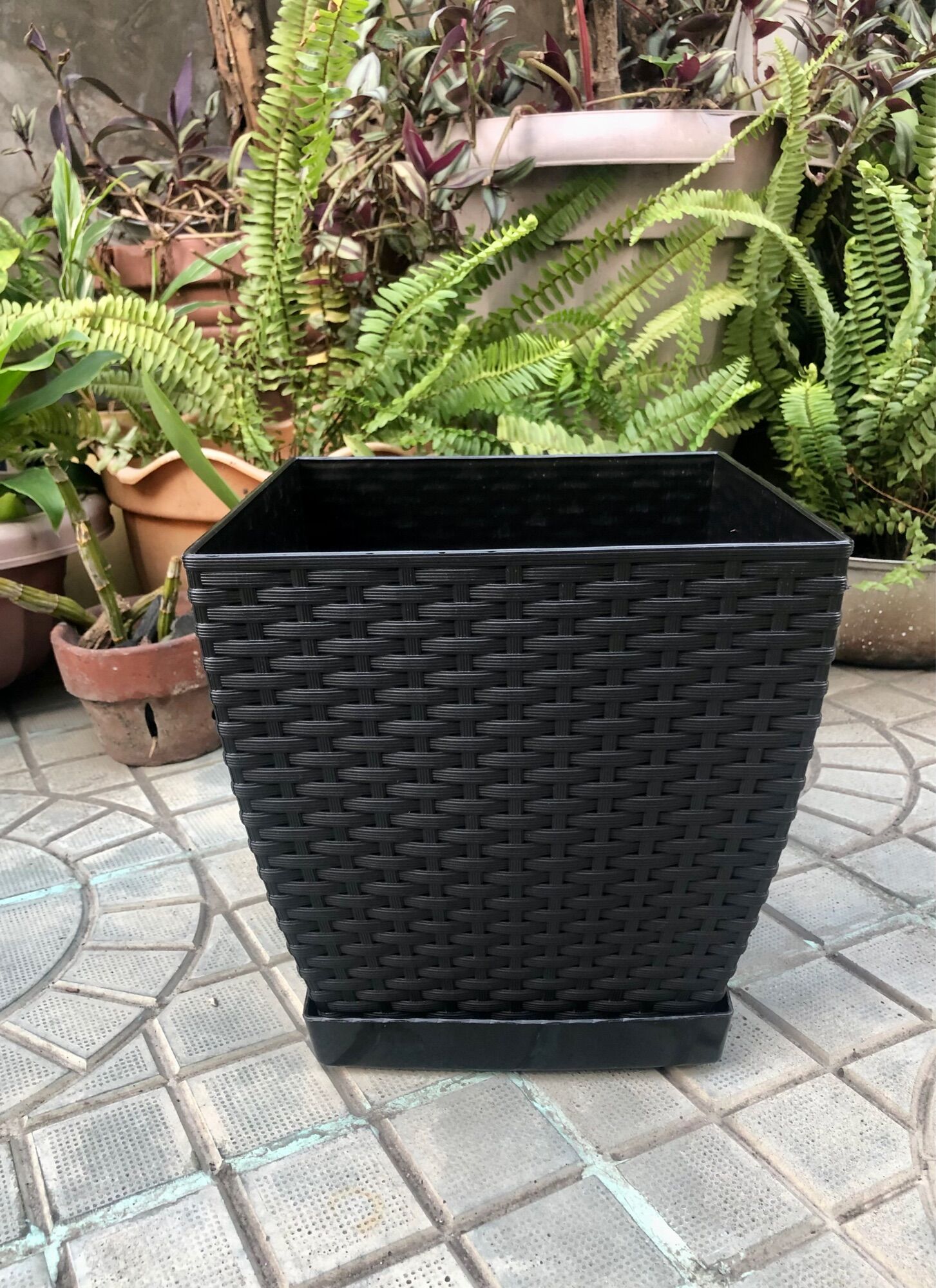 Rattan Plastic Pots ( Medium ) | Lazada PH