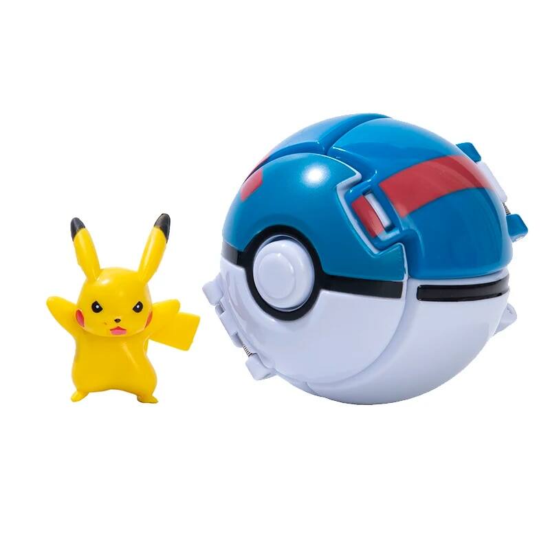 Tomy Pokemon Ball Pokeball Anime Figure Pikachu Squirtle Pocket Monster ...