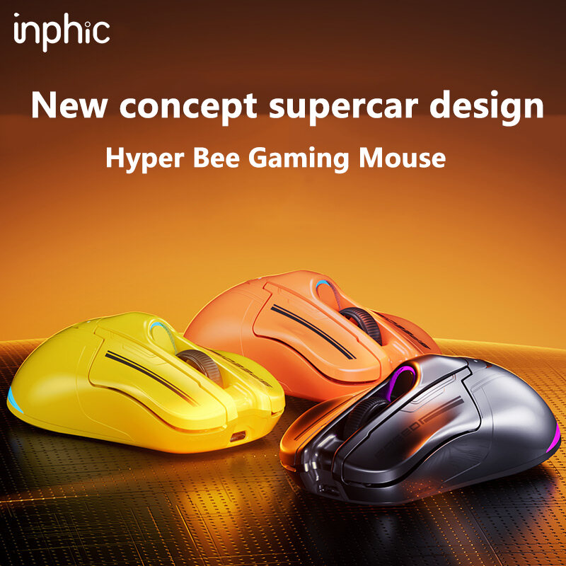 INPHIC Hyper Bee Wireless Gaming Mouse Ergonomic 500mA battery Level ...