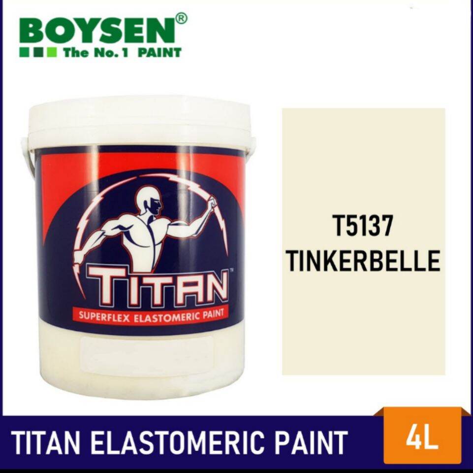 BOYSEN TITAN SUPERFLEX ELASTOMERIC PAINT 1GALLON(4LITERS) PINTURA PANG ...