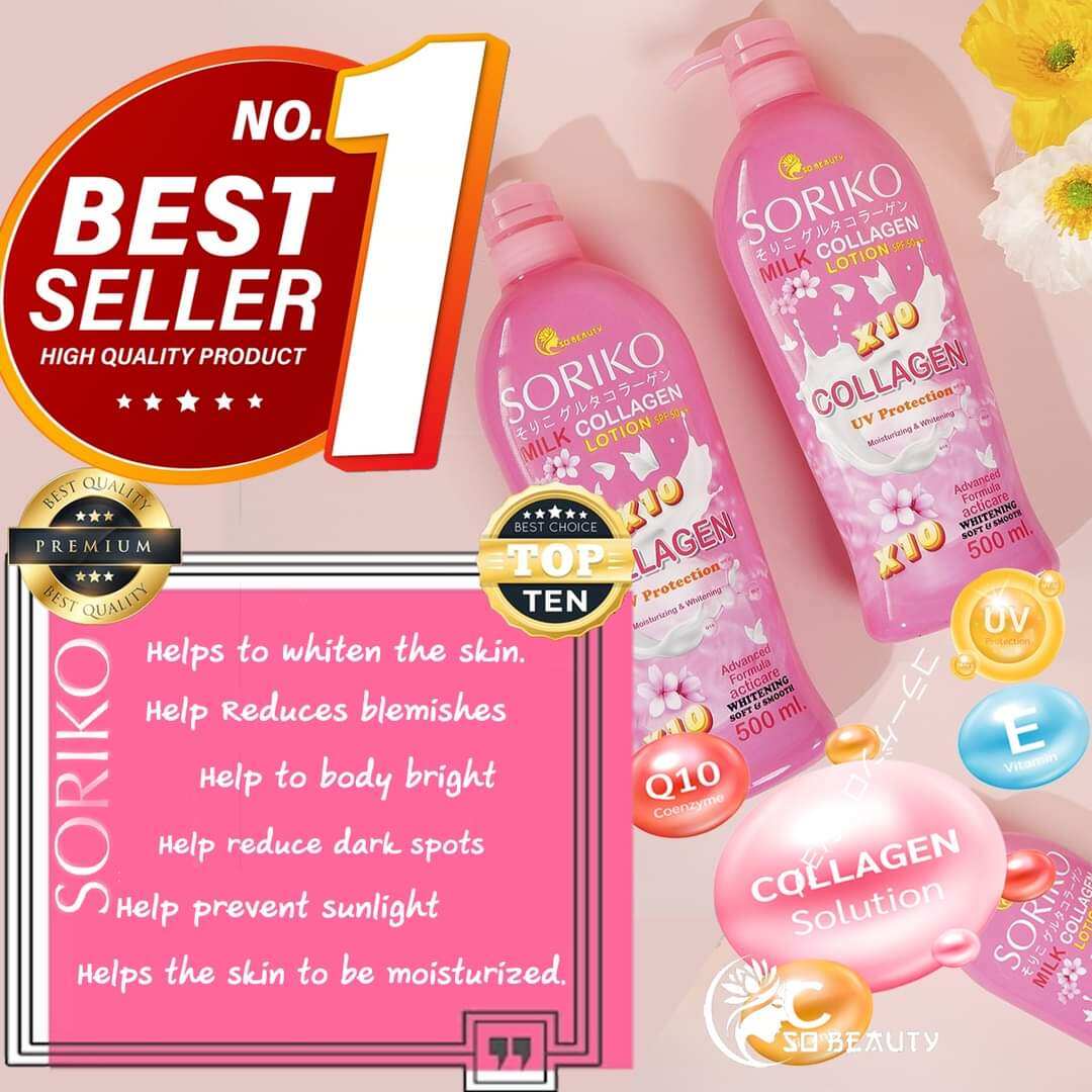 Soriko Milk Collagen Lotion SPF 50++ 500ml from Thailand | Lazada PH