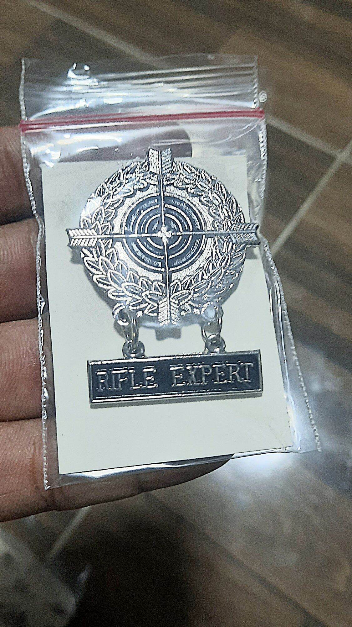 PISTOL MARKSMAN PIN. PISTOL SHARPSHOOTER PIN. PISTOL EXPERT PIN. RIFFLE ...