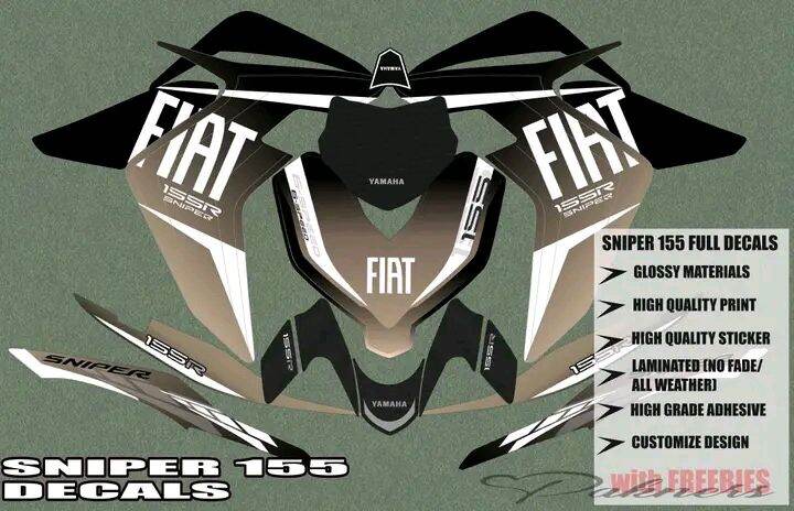 Sniper 155 Yamaha Version 3 FIAT Decals Sticker | Lazada PH