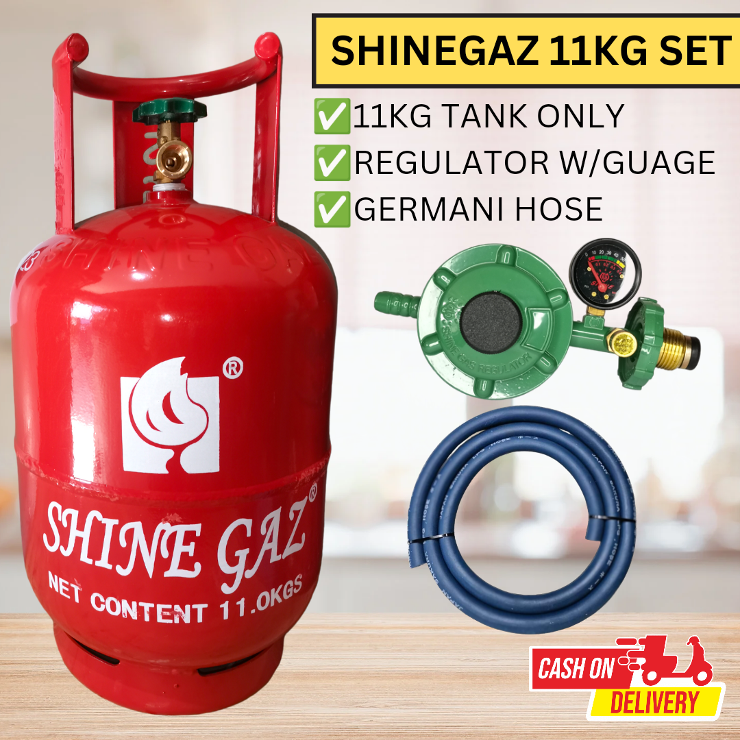 LPG TANK 11KG BRAND NEW SHINE GAZ WITH REGULATOR AND HOSE (EMPTY TANK ...