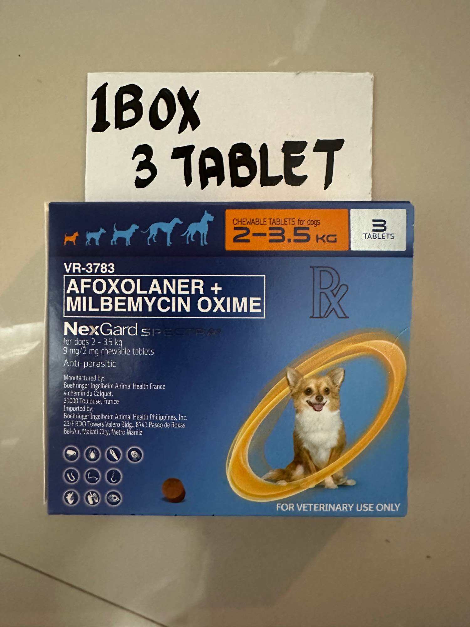 Nexgard Spectra 2-3.5KG ( 1 Box w/ STICKER) | Lazada PH