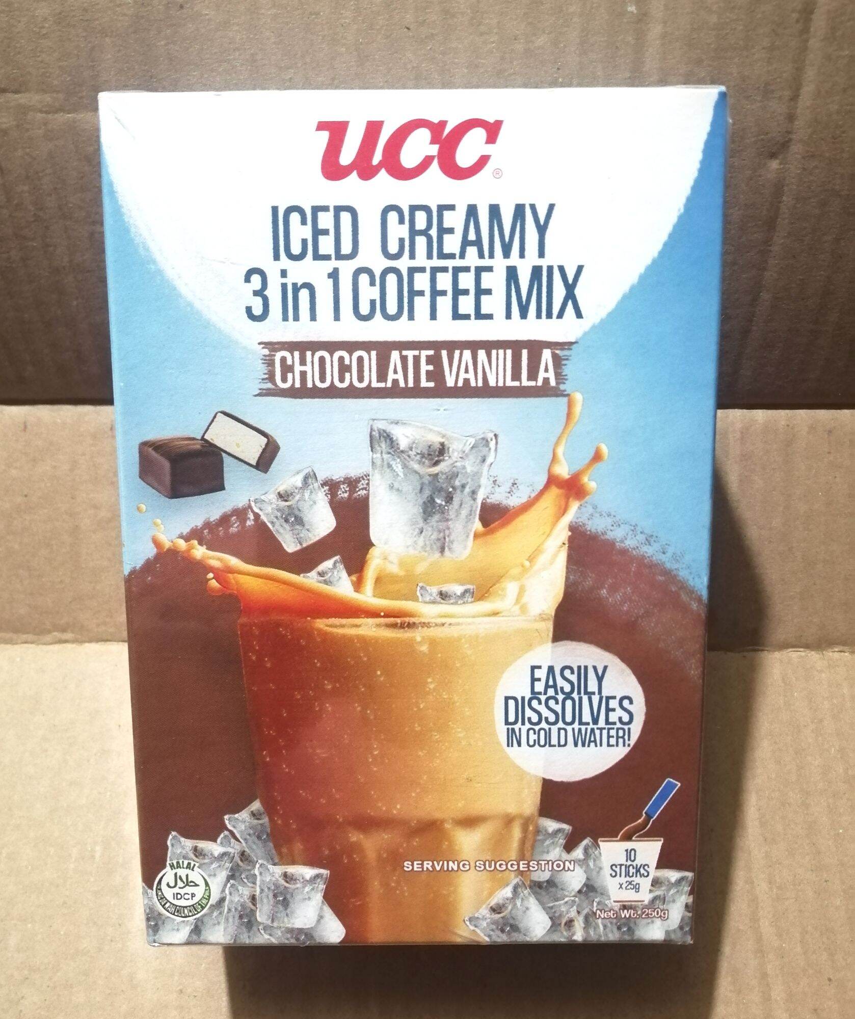 UCC Iced Creamy 3 in 1 Coffee Mix Chocolate Vanilla (10 sticks x 25g ...
