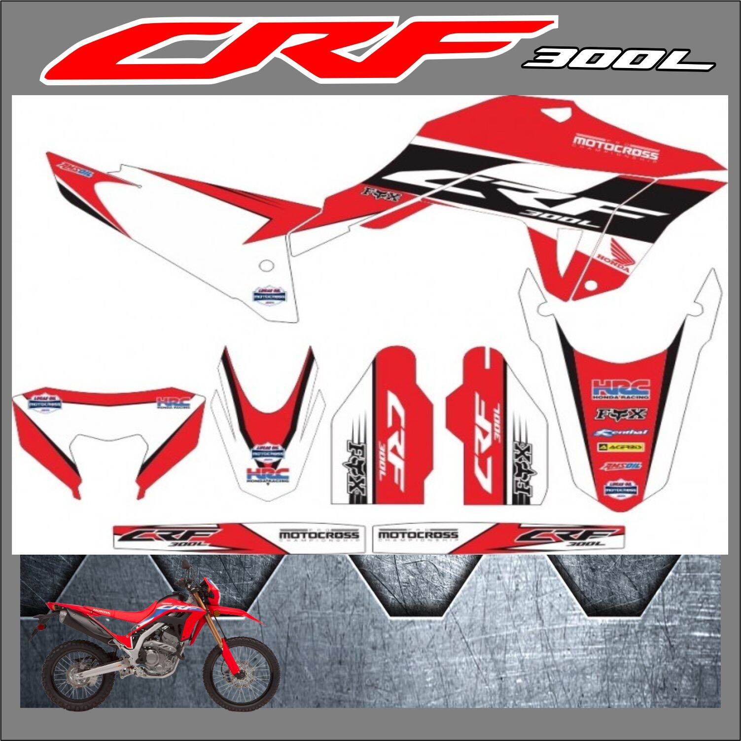 Honda CRF 300L decals stickers, laminated | Lazada PH