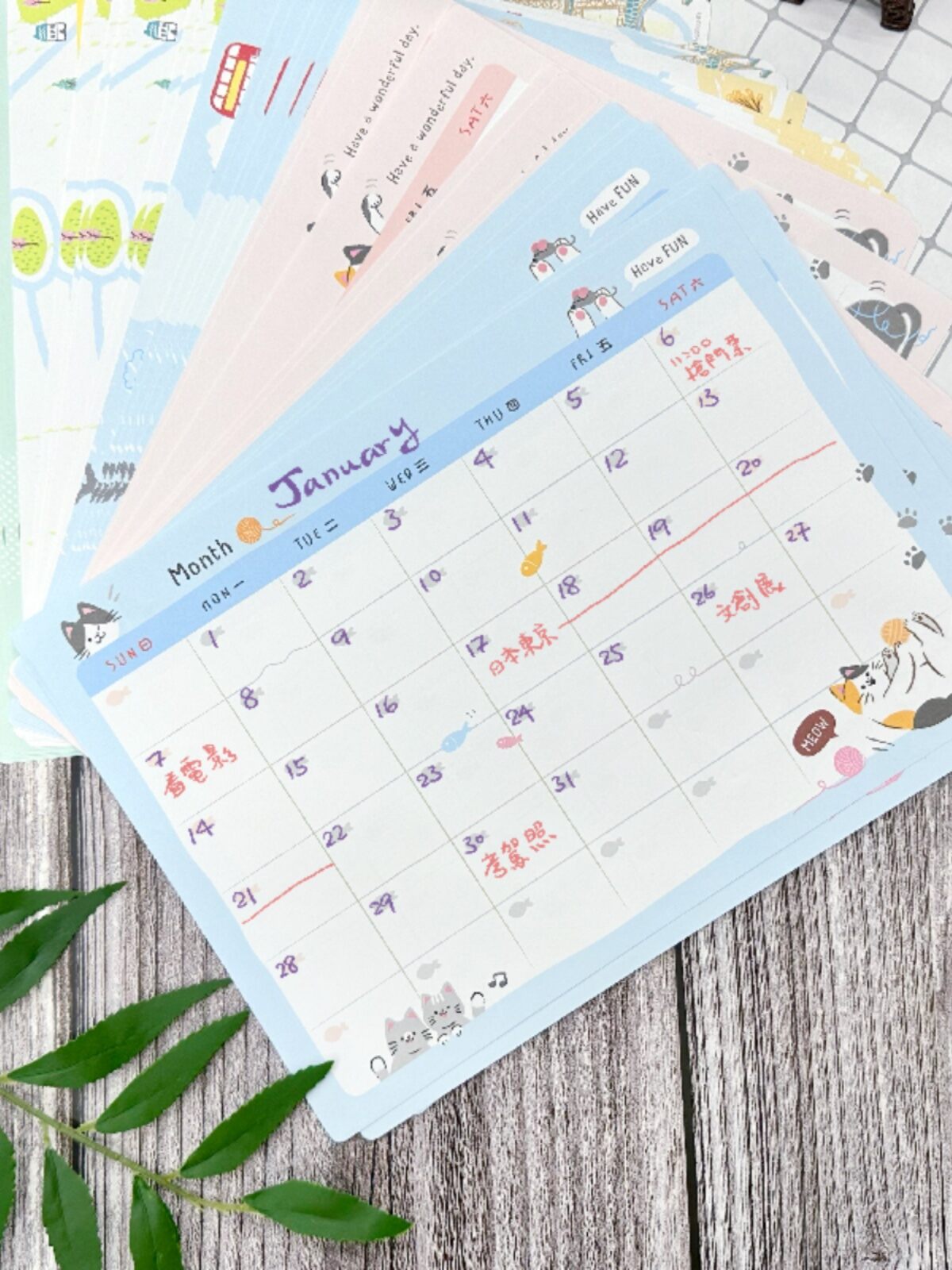 Creative Desk Calendar 16K B5 Size Self-Filling Monthly Plan Paper ...